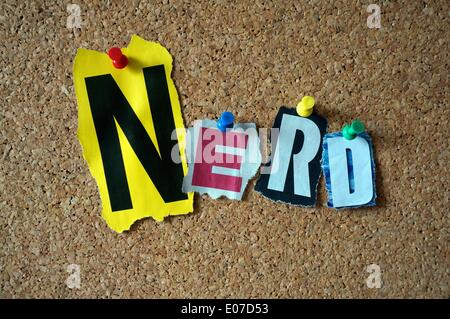 The word NERD made with letters that are made of computer parts Stock ...