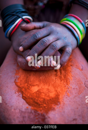 Himba Woman Making Otjize, Epupa, Namibia Stock Photo - Alamy