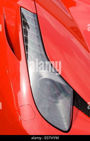 Black Ferrari Enzo classic supercar parked at a luxury hotel in Central ...