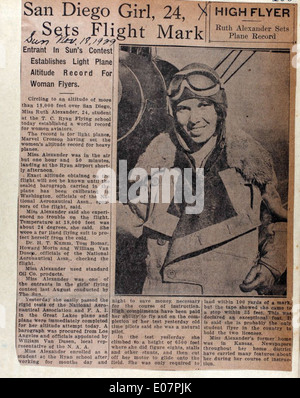 This historical image features Ruth Alexander, a pioneering female ...