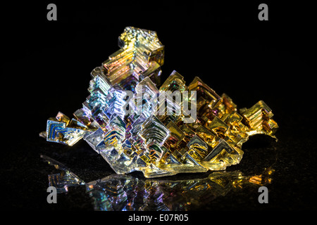 Bismuth Rare Rainbow Mineral Crystal Metal Stone Stock Photo - Alamy