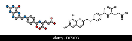 Folinic acid, leucovorin molecule. It is folate analog, used to treat ...