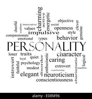 Personality Word Cloud Concept with great terms such as cheerful ...
