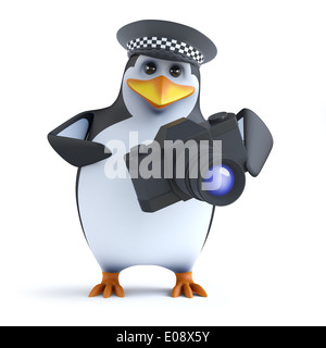 3d render of a penguin police officer with truncheon Stock Photo - Alamy