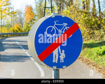 Sign fue cycle track and sidewalk. With each other in the traffic ...