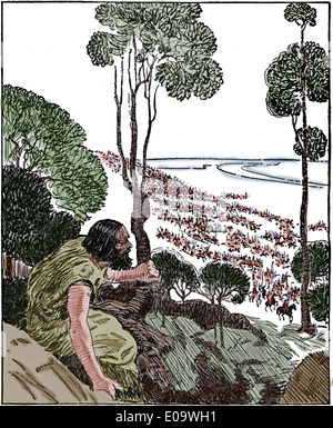 Attack of the Huns, 5th century, Migration Period Stock Photo - Alamy