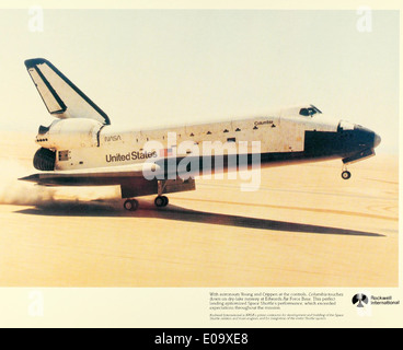 This glossy photo captures a key moment from NASA's Space Shuttle ...