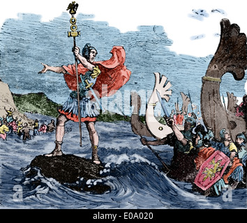 Roman Invasion Of Britain Stock Photo - Alamy