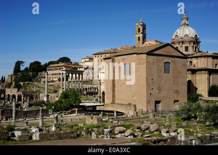 italy, rome, roman forum, curia julia building, ancient roman senate ...