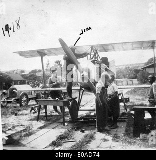 Jim Hester, pictured with an aircraft in 1917, was a pioneer aviator ...