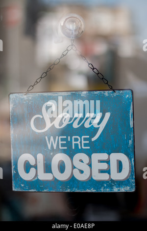 Sorry We’re Closed Sign Hanging on Shop Door Stock Photo - Alamy