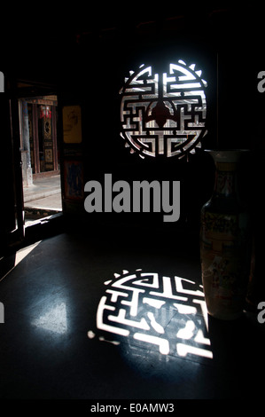 Latticework window with a bat, Zhu's Family Garden, Jianshui, Yunnan ...