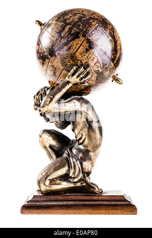 Ancient Greek Titan Atlas Holding the Heavens Bronze Armillary Sphere ...