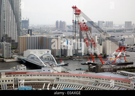 May 8th, 2014, Tokyo, Japan: New 120 meters long bridge built on Sumida ...