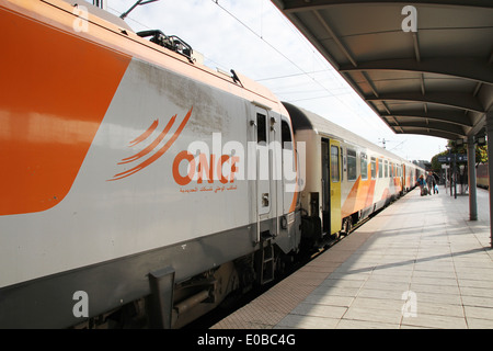 The ONCF train at Fes station in Morocco on the way to Rabat Stock ...