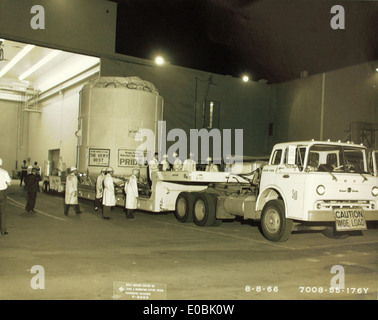 This image depicts an unidentified rocket stage transport, showing the ...