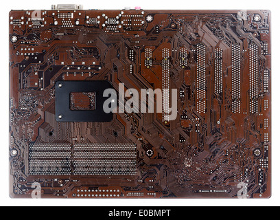 High resolution image of a computer motherboard removed from a computer ...