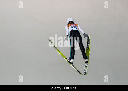 Bigna Windmueller (SUI) competing in Women's Ski Jumping at t he ...