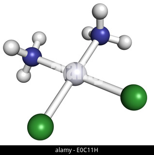 Cisplatin cancer chemotherapy drug, chemical structure. Conventional ...