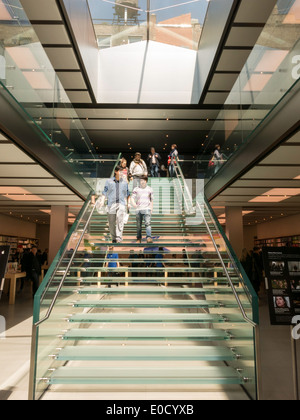 Glass staircase / stairs inside the SoHo Apple Store - Manhattan, New ...
