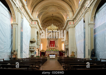 Brescello: the statue of Don Camillo and the Santa Maria Nascente ...