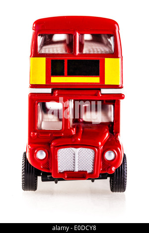 Classic London Bus model isolated over a white background Stock Photo ...