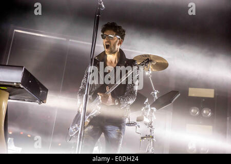 Royal Oak, Michigan, USA. 10th May, 2014. DAVID MACKLOVITCH of CHROMEO ...