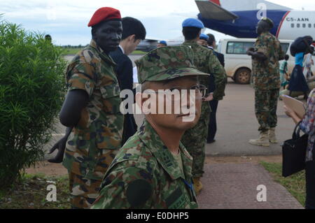 Juba, South Sudan, Africa. 8th May, 2014. Japanese Defense Minister ...