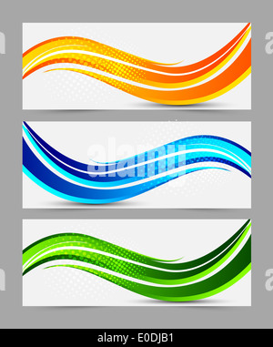 Colourful abstract wavy banners. Vector design eps 10 Stock Photo - Alamy