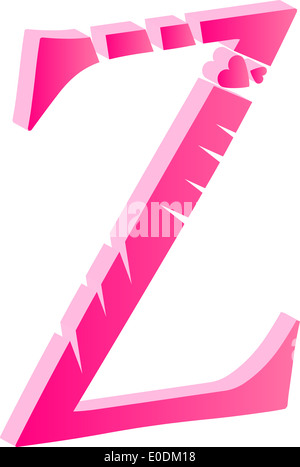 Vector - Alphabet Letters With Red Heart Valentine Day Stock Photo - Alamy