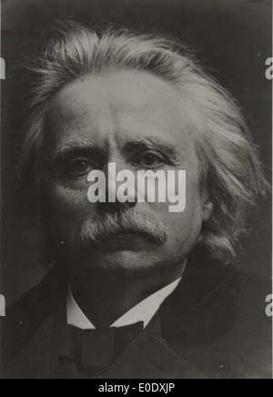 A portrait of the renowned Norwegian composer Edvard Grieg, capturing ...