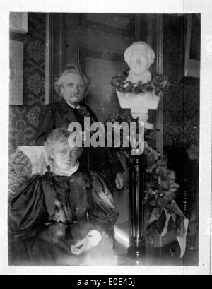A portrait of Edvard Grieg and his wife, Nina Grieg, two prominent ...