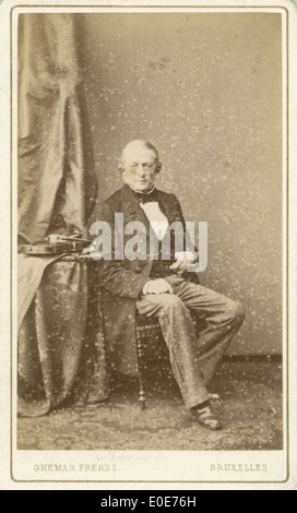 Portrait of the violinist Charles de Beriot, Design for a print Stock ...
