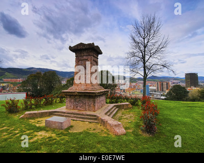 Bilbao, Basque Country, Spain: monument with the statue of Jesus in ...