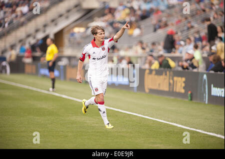 Chester, Pennsylvania, USA. 10th May, 2014. D.C. United player CHRIS ...