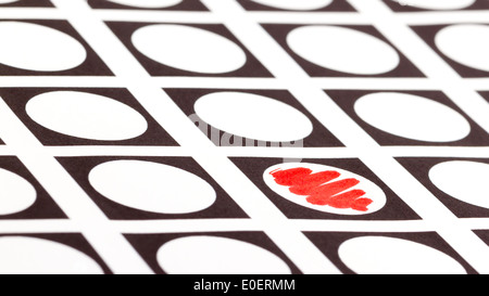 Large empty checklist with one box filled Stock Photo - Alamy