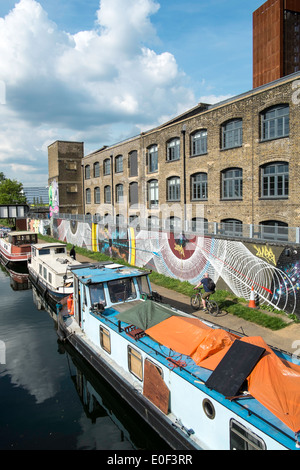 The River Lee Navigation at Hackney Wick, East London, England, United ...