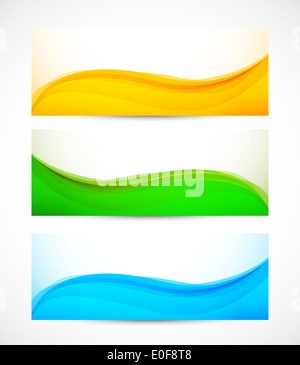 Colourful wavy banners. Vector illustration eps 10. Gradient mesh ...