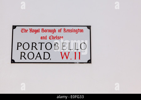 Street sign on Portobello Road, London, England, United Kingdom Stock ...