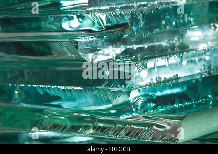 Sharp dangerous edge of plate glass internal reflection brings out ...