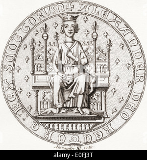 King Alexander III of Scotland (1241-1286) (reigned from 1249). Date ...