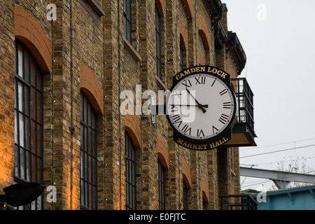Camden lock market hall clock. Camden town. London Stock Photo - Alamy