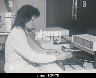 SMT Engineer Eileen Gould assembling a prototype SMT board. The image ...