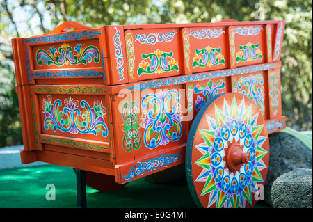 Traditional Costa Rican decorated ox carts, carretas, parade down ...