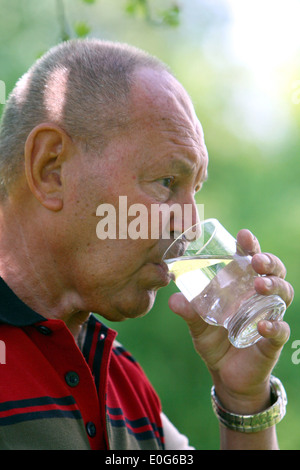Senior citizens drink water [], 60 +, old, old, old woman, old women ...