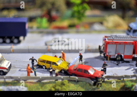 Car accident miniature model Stock Photo - Alamy