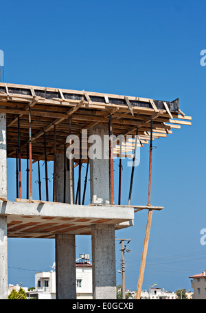 Concrete shuttering form work on building under construction Stock ...