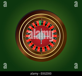 classic casino roulette and green table 3d rendering Stock Photo - Alamy