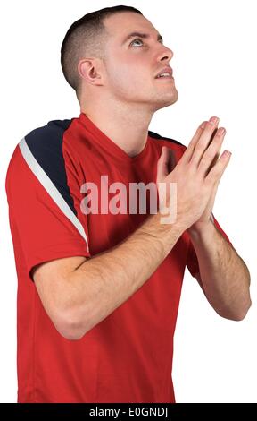 Nervous football player looking ahead Stock Photo - Alamy