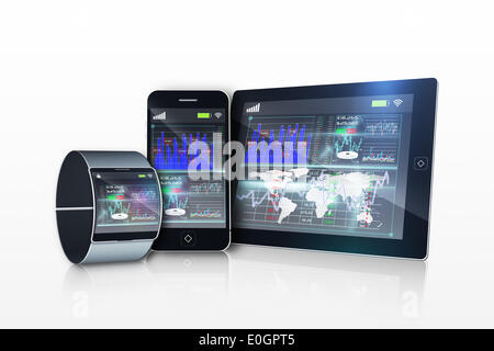 Media devices with interface display Stock Photo - Alamy